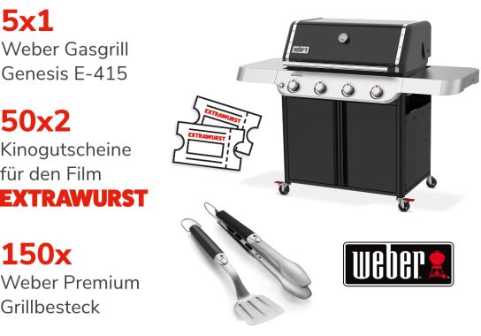 Franz Wiltmann - 5x 1 Weber Gasgrill Genesis E-415, 50x 2 Kinoticket ...
